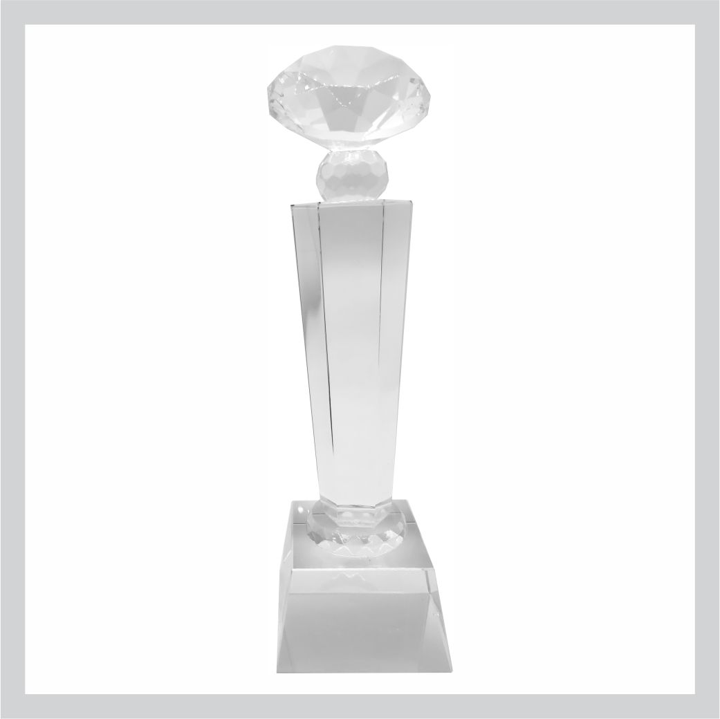 Glass Trophy 240mm 10mm Thick Trophy Shop Online